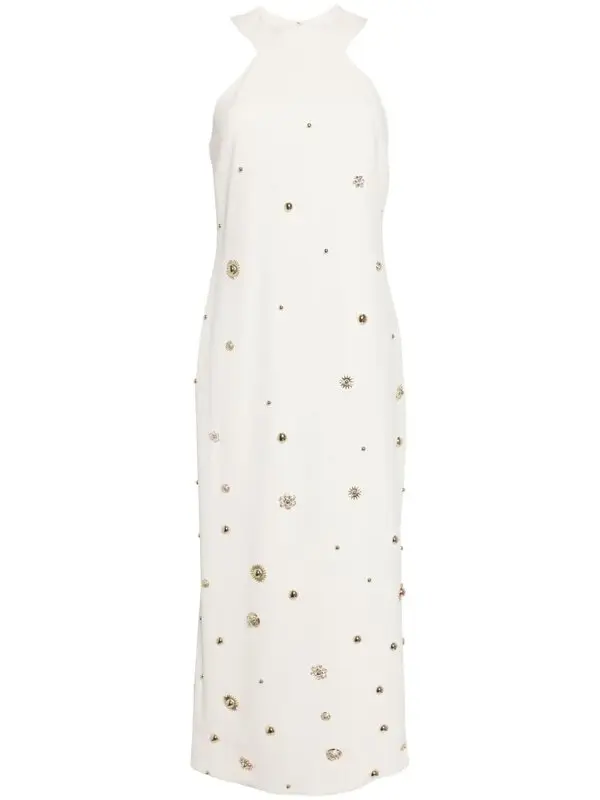 Elie Saab Stud-embellished Midi Dress