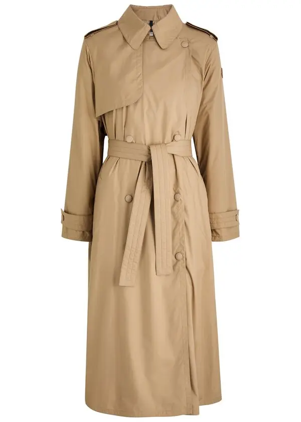 Moncler Barbetane Shell Trench Coat - Beige