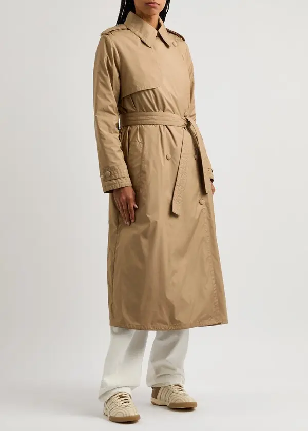 Moncler Barbetane Shell Trench Coat - Beige