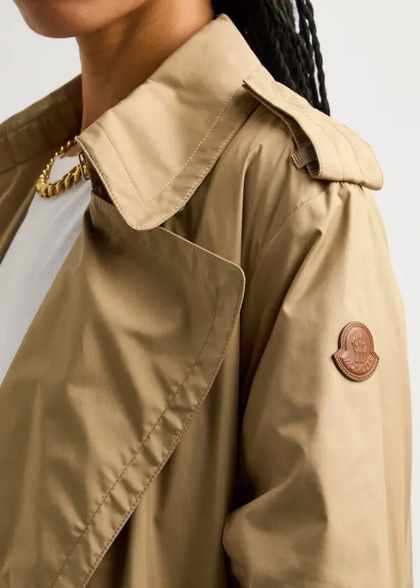 Moncler Barbetane Shell Trench Coat - Beige