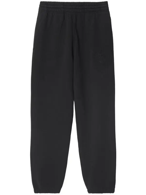 Burberry Equestrian Knight Cotton Jogging Pants - Black
