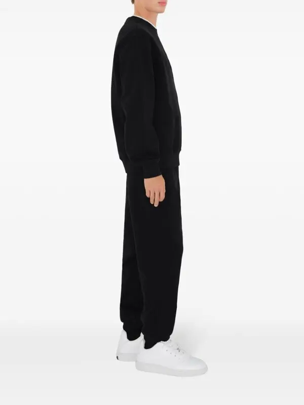 Burberry Equestrian Knight Cotton Jogging Pants - Black