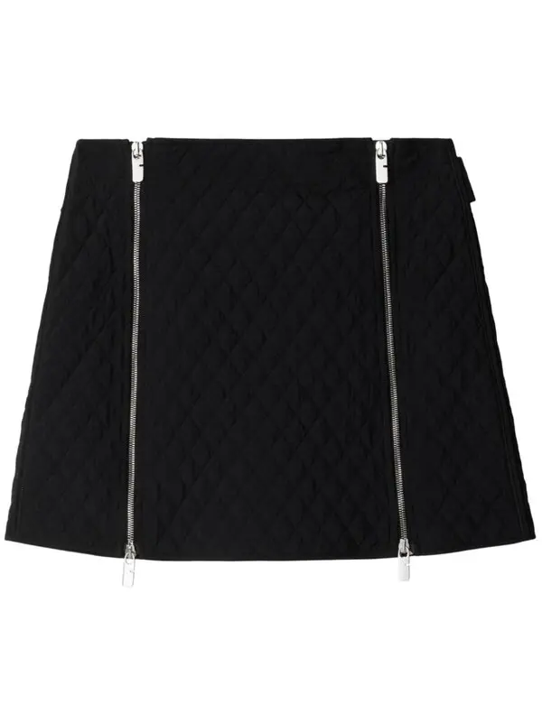 Burberry Quilted Mini Skirt - Black