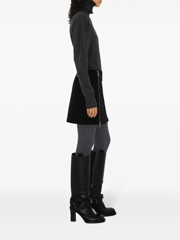 Burberry Quilted Mini Skirt - Black