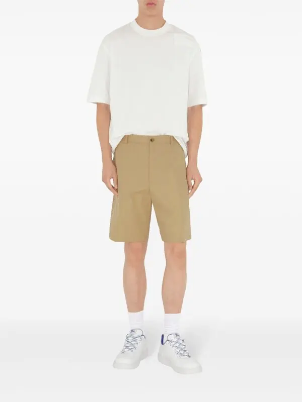 Burberry Cotton Gabardine Shorts - Neutrals