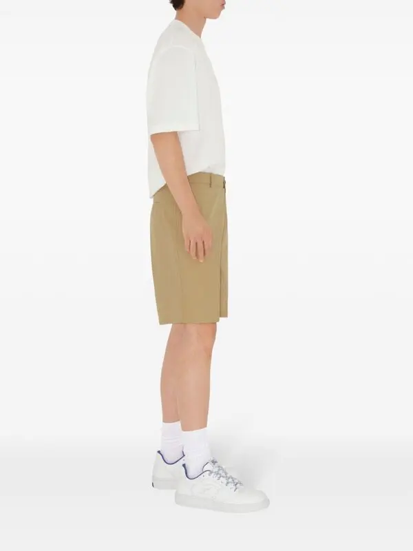 Burberry Cotton Gabardine Shorts - Neutrals