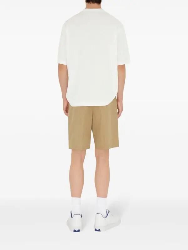 Burberry Cotton Gabardine Shorts - Neutrals