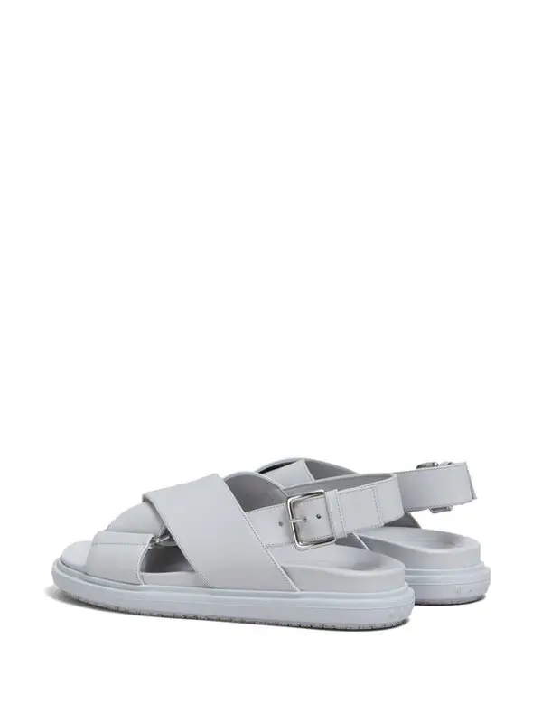 Marni Fussbet Leather Sandals - Grey