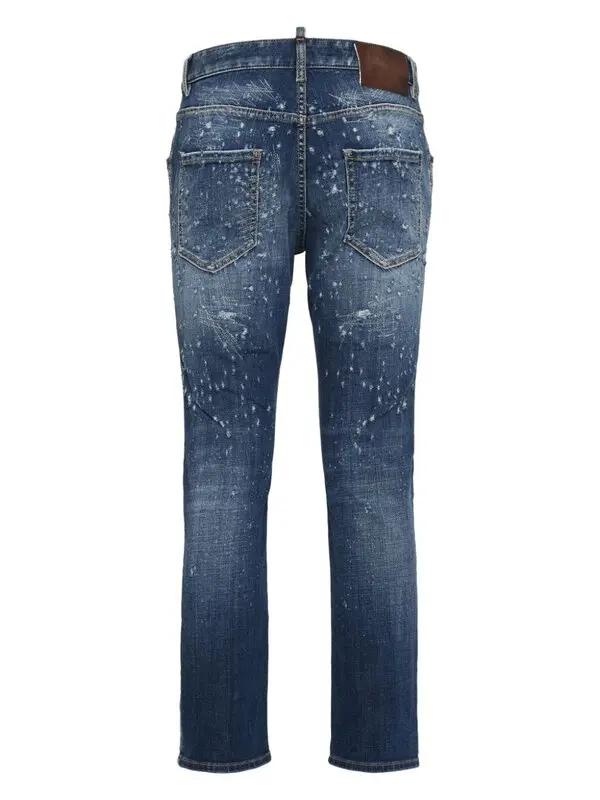 Dsquared2 Distressed Slim-leg Jeans - Blue