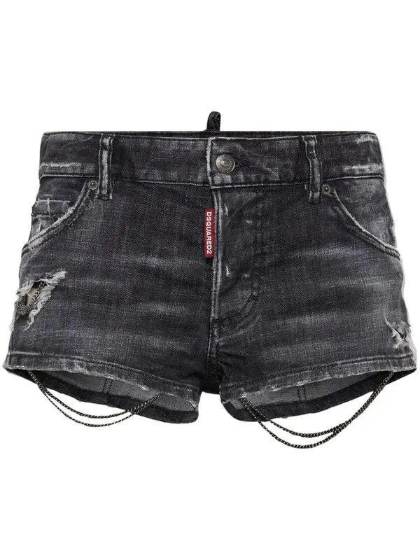 Dsquared2 Chain-detail Denim Mini Shorts