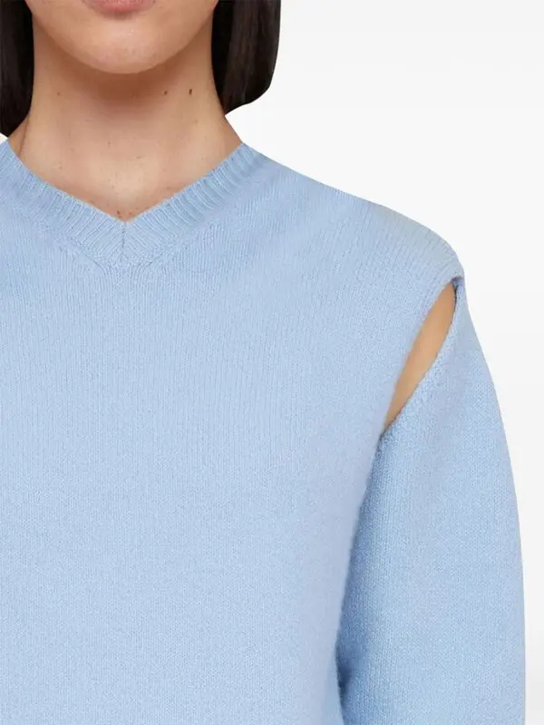 FERRAGAMO Layered Cashmere Sweater - Blue