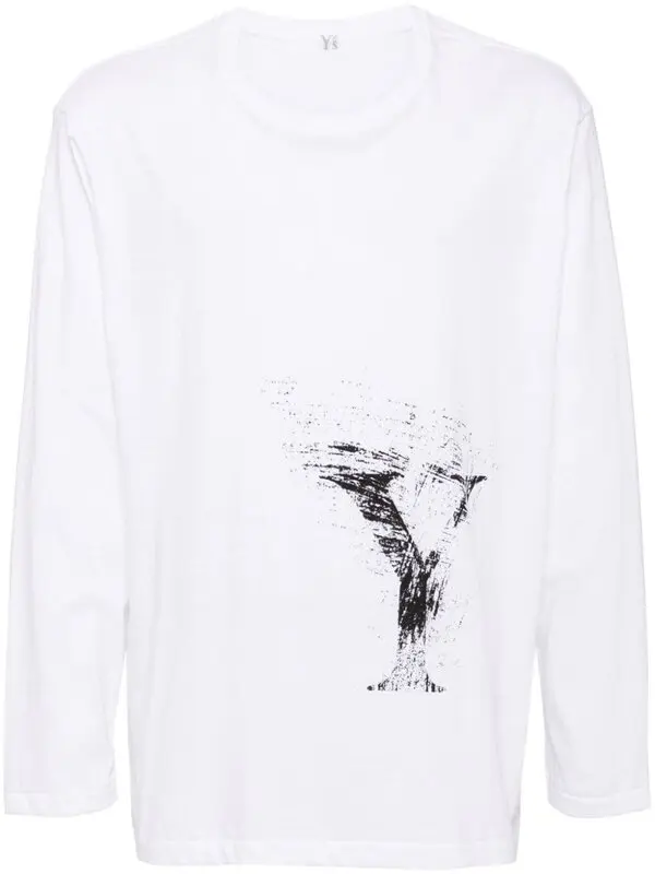 Y’s Graphic-print Cotton T-shirt - White