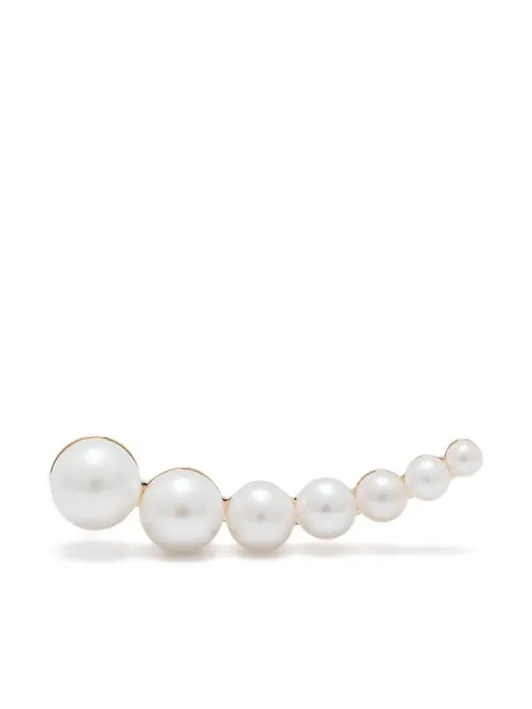 Sophie Bille Brahe Croissant Japonais Pearl Single Earring - Gold