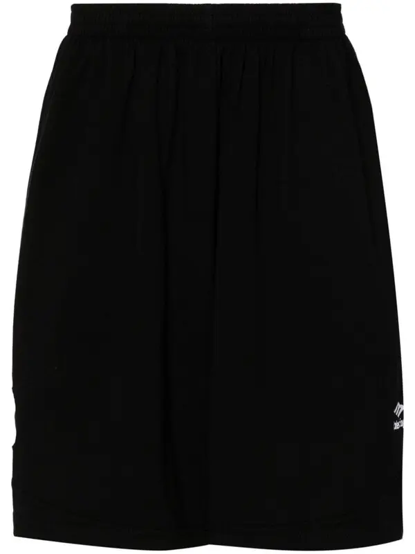 Balenciaga Soccer Baggy Shorts - Black | Editorialist