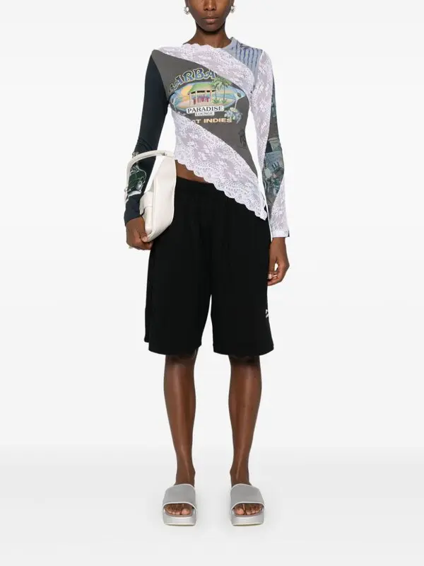 Balenciaga Soccer Baggy Shorts - Black | Editorialist