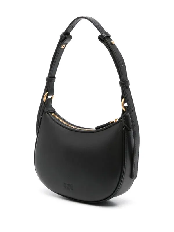 Pinko Half Moon Baby Leather Shoulder Bag