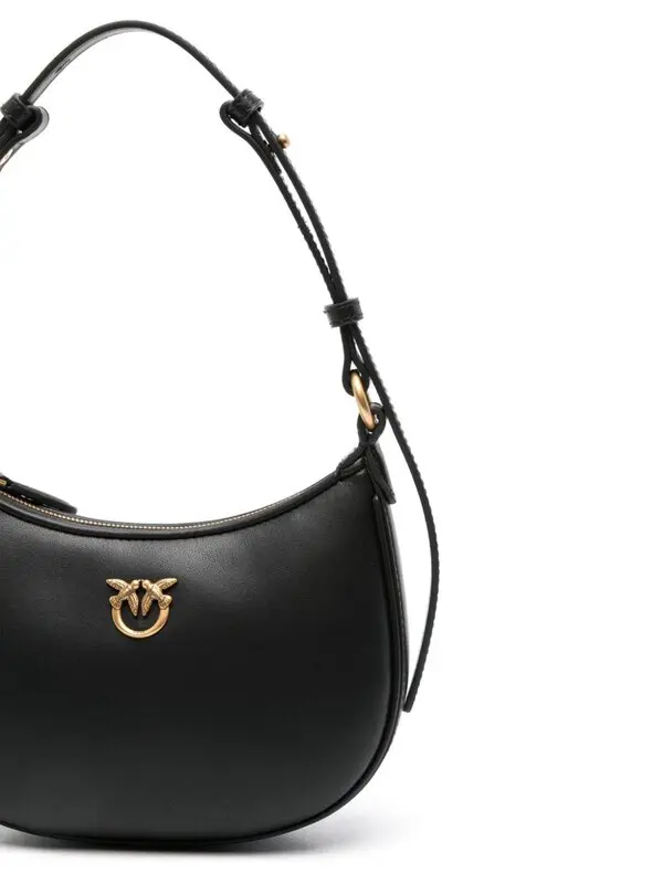 Pinko Half Moon Baby Leather Shoulder Bag