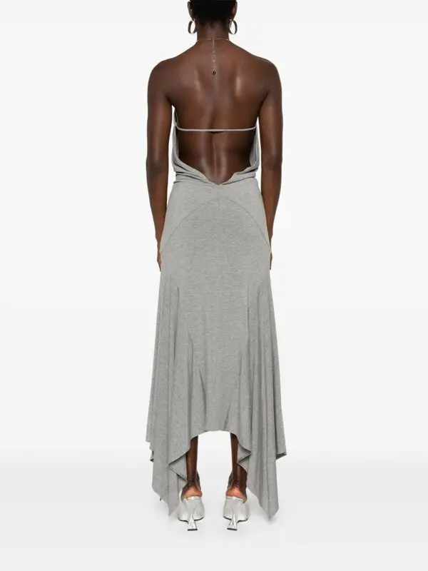 Attico Keyhole Cut-out Maxi Dress - Grey