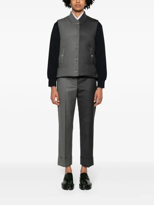 Thom Browne Baseball-collar Wool Gilet