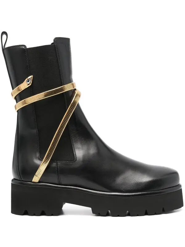Rene Caovilla 45mm Snake-detail Boots