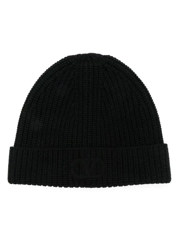 Valentino Garavani Vlogo Signature Beanie - Black
