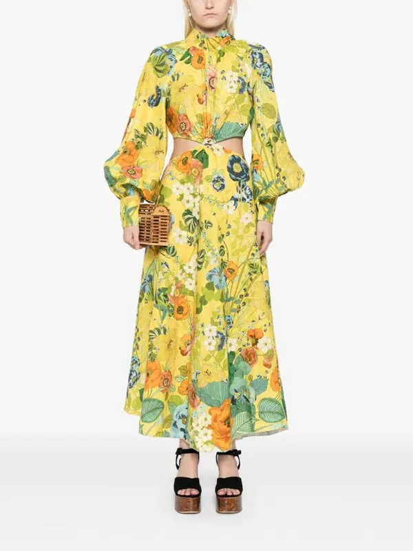 ALEMAIS Cresida Cutout Midi Dress