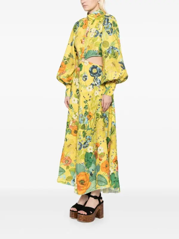 ALEMAIS Cresida Cutout Midi Dress