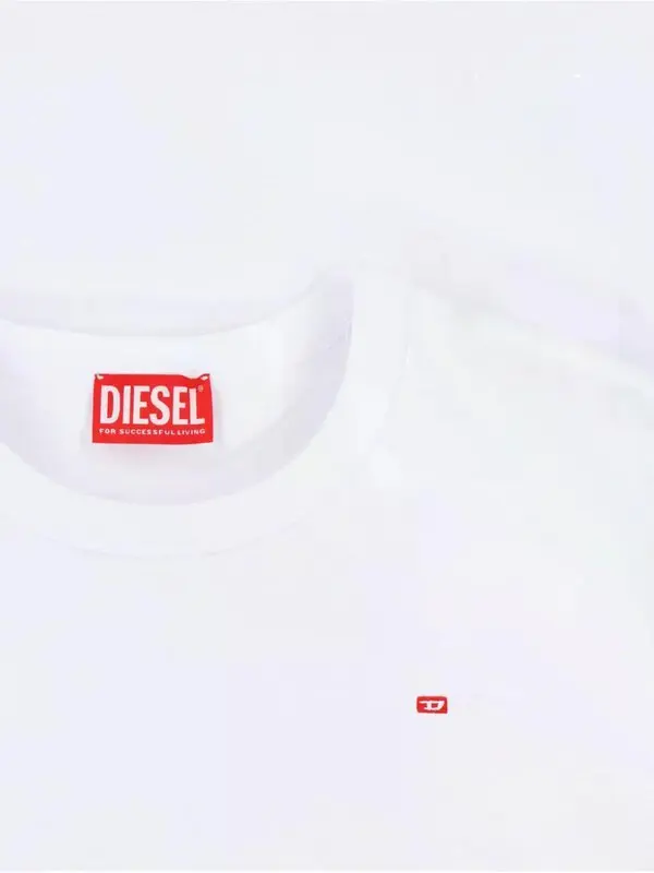 DIESEL® T-shirt With Micro-embroidered Logo - White