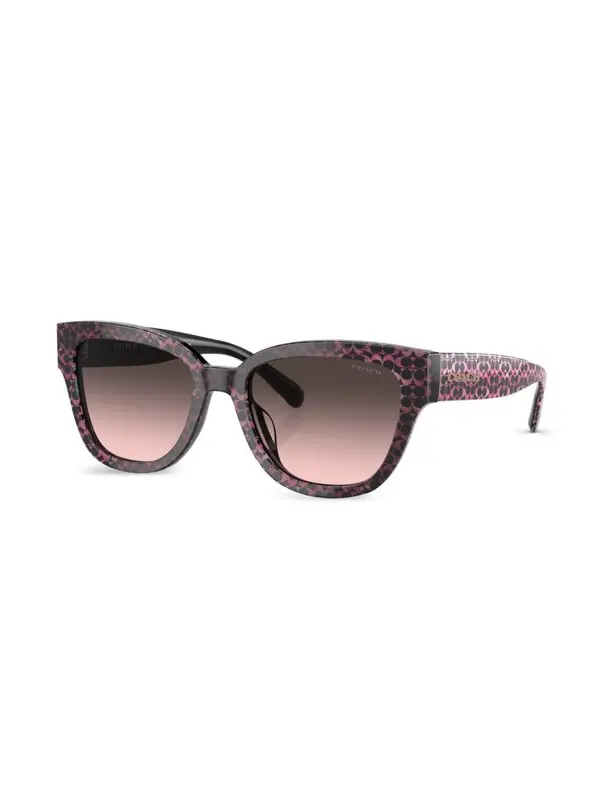 Coach Monogram Pattern Square Sunglasses - Pink