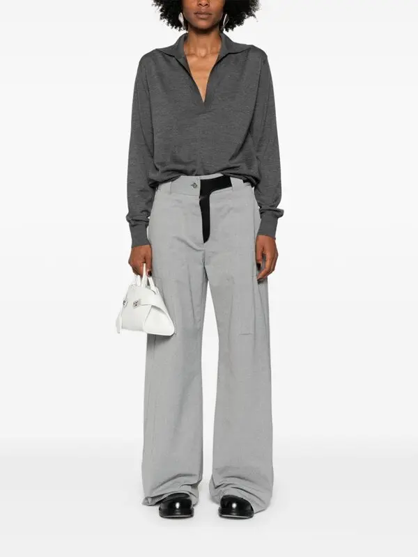 PETER DO Mélange Wool Polo Jumper