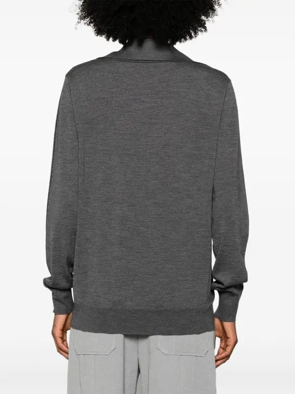 PETER DO Mélange Wool Polo Jumper