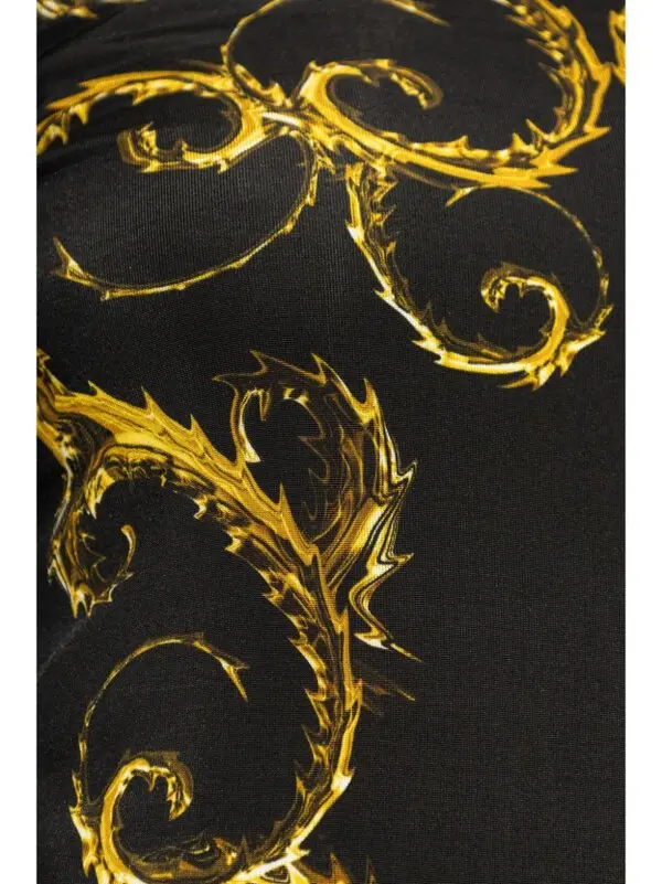 Versace Watercolour Couture-print Midi Dress