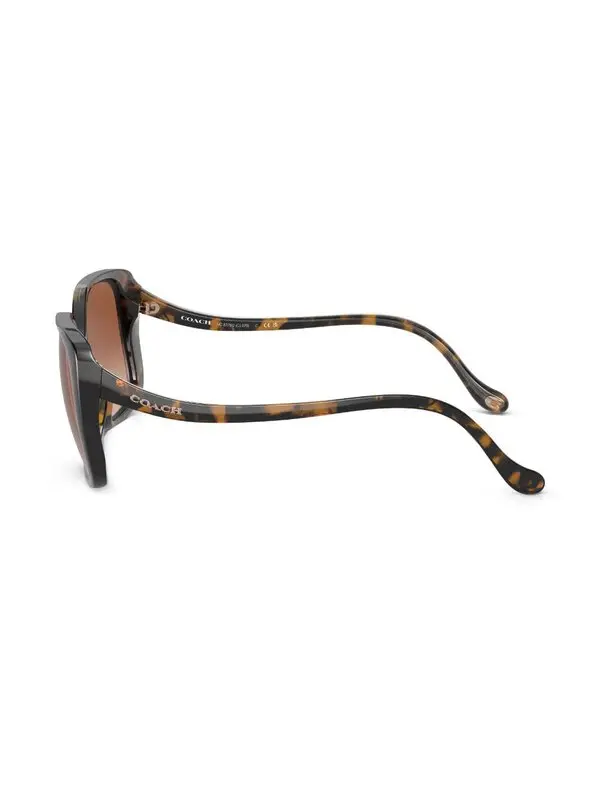 COACH Tortoiseshell-effect Sunglasses