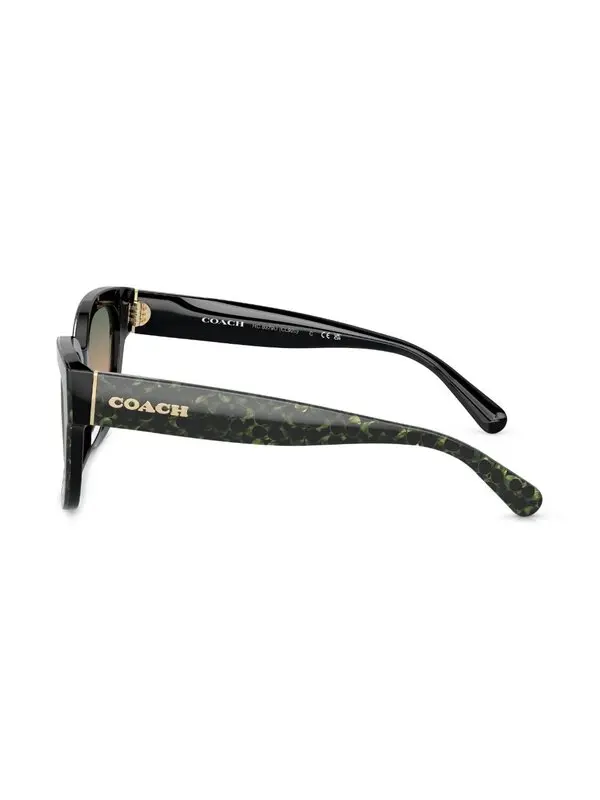 COACH Monogram-pattern Butterfly Sunglasses - Green