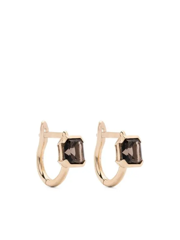 OTIUMBERG 9kt Yellow Smoky Quartz Earrings - Gold