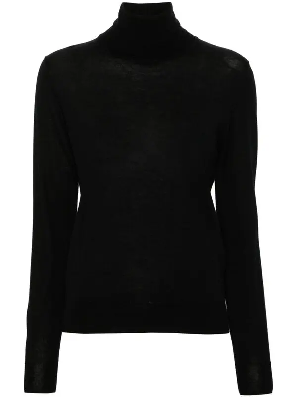 P.a.r.o.s.h Roll-neck Fine-knit Jumper - Black