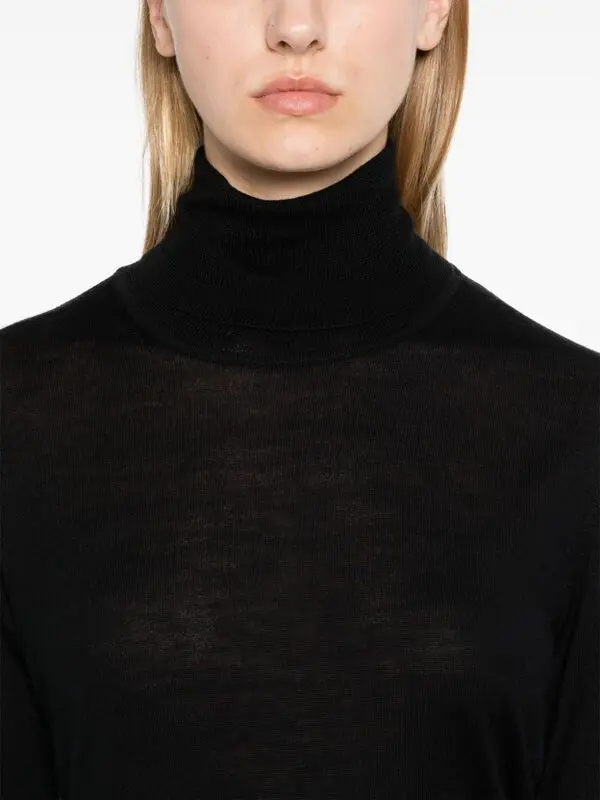 P.a.r.o.s.h Roll-neck Fine-knit Jumper - Black