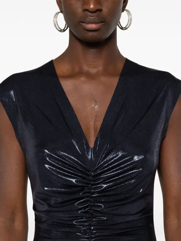 Norma Kamali V-neck Fishtail Gown