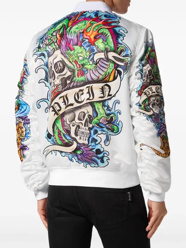 Philipp Plein Tattoo-print Bomber Jacket