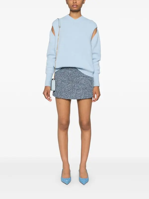 Valentino Garavani Tweed Denim Mini Skirt