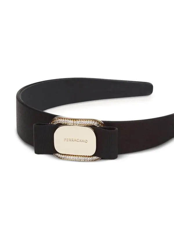 FERRAGAMO Logo Headband - Black | Editorialist display picture 1