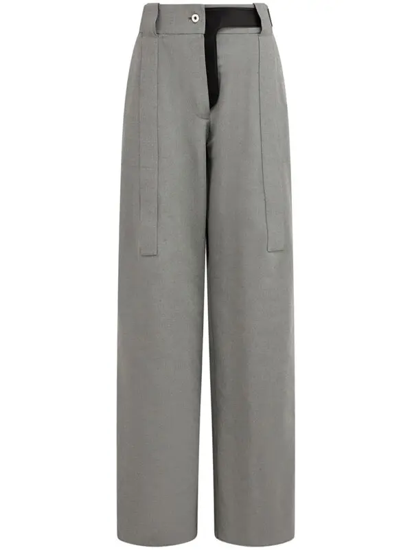 FERRAGAMO Canvas Palazzo Trousers