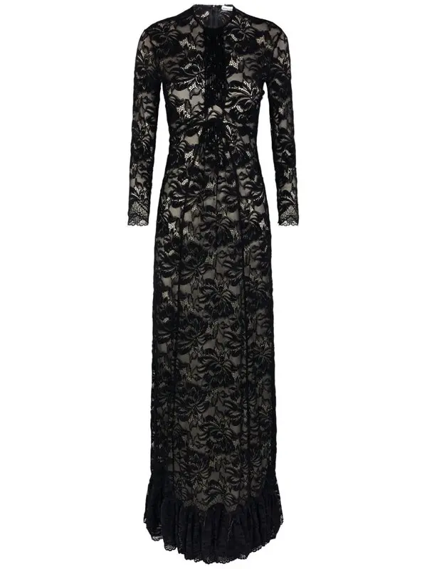 Rabanne Lace Maxi Dress - Black