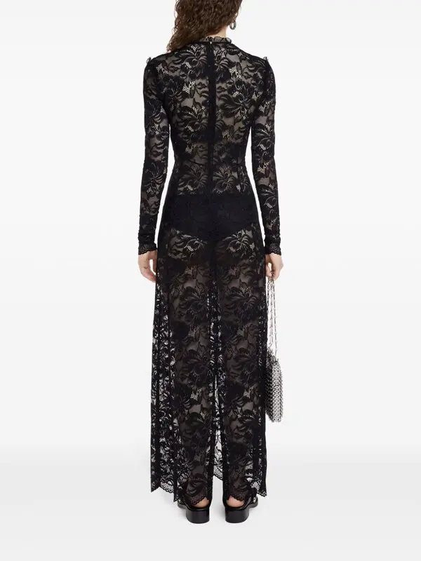 Rabanne Lace Maxi Dress - Black