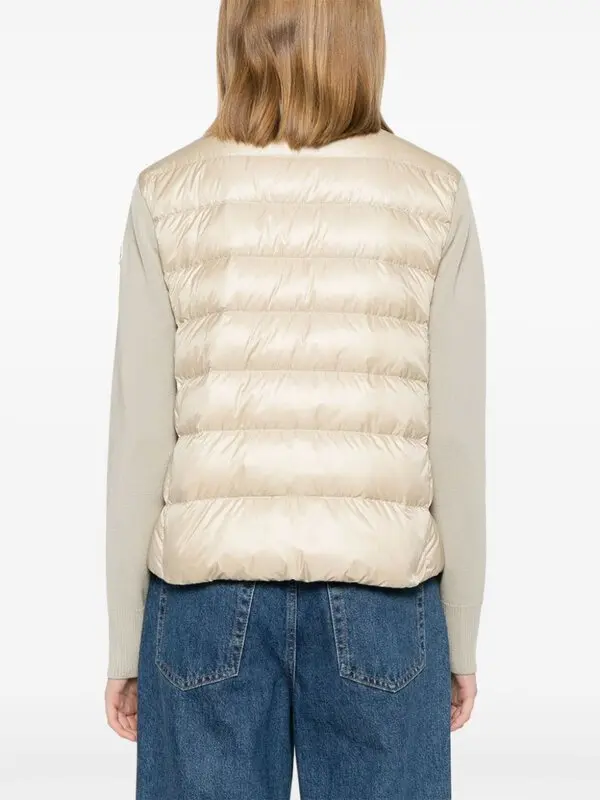 Moncler Knitted-sleeve Puffer Jacket