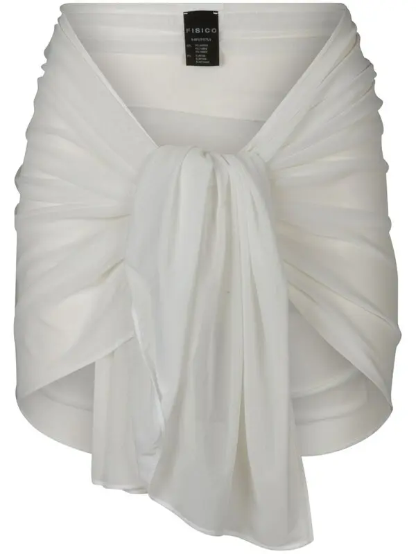 FISICO Draped Beach Skirt - White