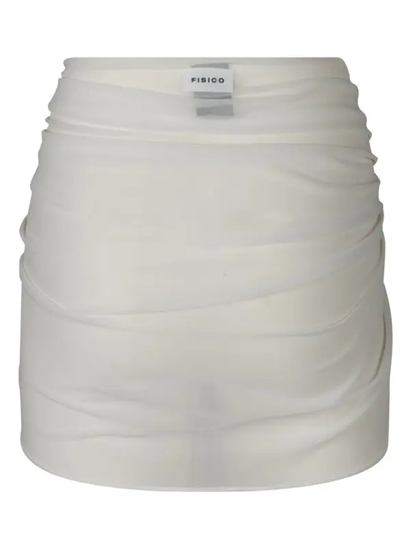 FISICO Draped Beach Skirt - White