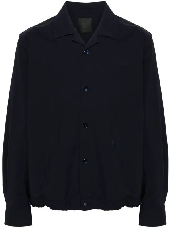 Givenchy Drawstring Wool-blend Shirt Jacket - Blue