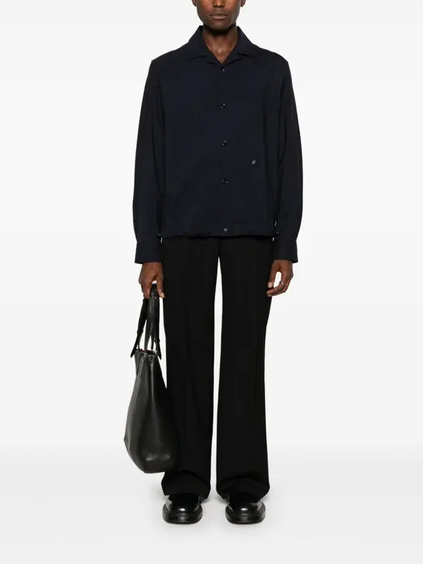 Givenchy Drawstring Wool-blend Shirt Jacket - Blue