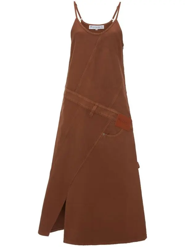 JW Anderson Logo-appliqué Midi Dress